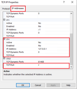 Konfigurasi TCP/IP dan Port pada SQL Server – PT INFINITY SMART INDONESIA