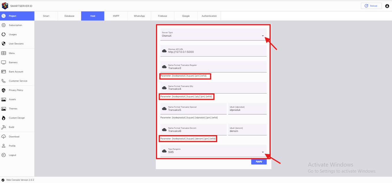 Konfigurasi Smart Server Gateway For Otomax – SMARTSERVER.ID